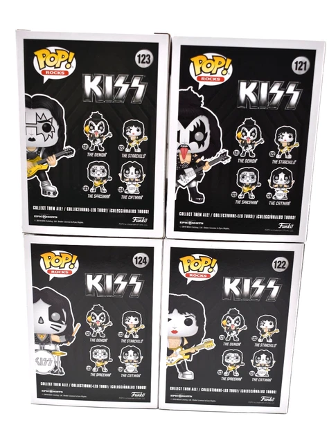 KISS - GENE Simmons Paul Stanley Ace Frehley Peter Criss - Funko Pops ...