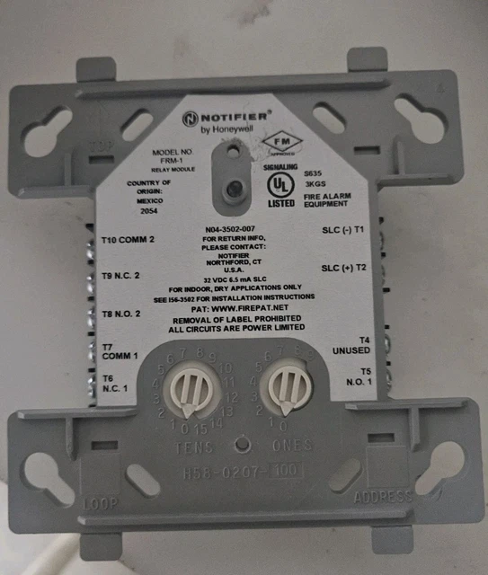 NOTIFIER FRM-1 FIRE Alarm Intelligent Addressable Relay Module TESTED ...