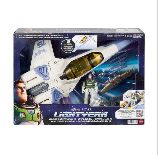 DISNEY PIXAR LIGHTYEAR Blast & Battle XL15 Spaceship Playset & Buzz ...