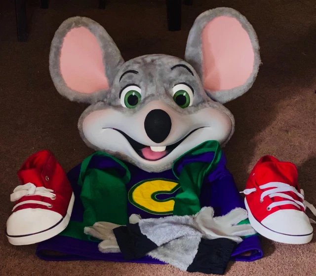 CHUCK E CHEESE OFFICIAL Costume RARE 2013 Rockstar Walkaround BARELY ...