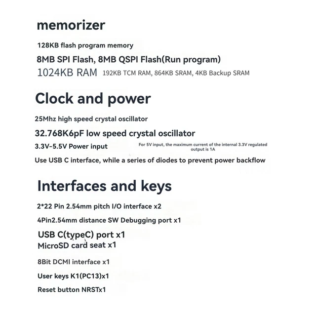 STM32H7 CORE BOARD+0.96 Inch Screen STM32H750VBT6 Development Board ...