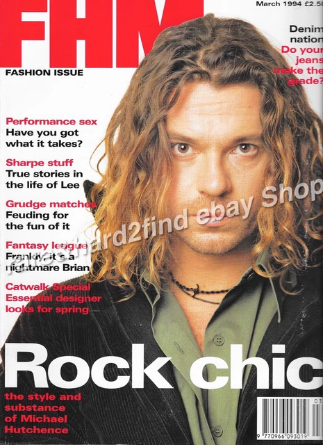 VINTAGE FHM (FOR Him) Magazine MICHAEL HUTCHENCE Cover February 1994 No ...