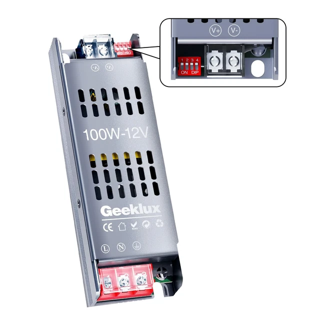 TRANSFORMATEUR LED 220V-12V 100W - Alimentation LED Driver 12V 8.3A ...