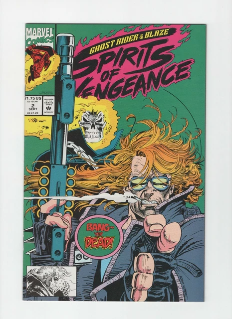 GHOST RIDER & Blaze Spirits of Vengence #3 1992 VF+ Marvel Comics Adam ...