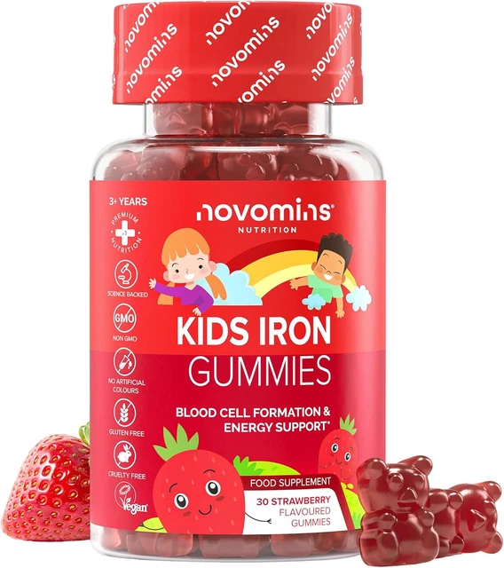 KIDS IRON GUMMIES - Iron Supplements with Vitamin C - Energy & Immune ...