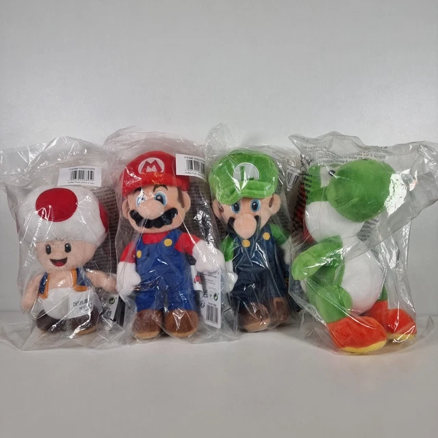 SUPER MARIO BROS. Movie Plush Set of 4 Mario, Luigi, Yoshi and Toad ...