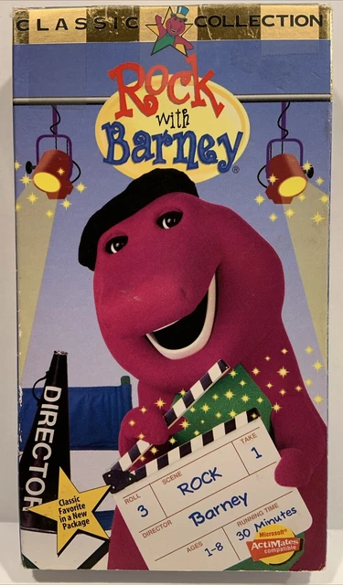BARNEY - ROCK With Barney VHS Tape 1996 Classic Collection Tested Works ...