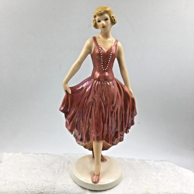 VINTAGE GOEBEL GERMAN Federation Women's Club ~ Lady in Pink Dress ...