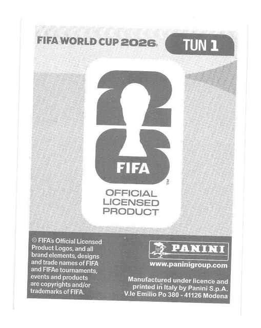 PANINI FIFA WM 2026 World Cup Sticker Tunisia TUN 1 Logo Wappen badge ...