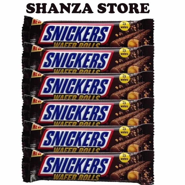 SNICKERS WAFER ROLLS Milk Chocolate Crispy Wafer Rolls 24 g (Pack of 6 ...