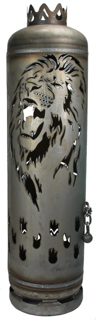 LION FIRE PIT fire bowl patio fire basket fire barrel precious rust £ ...