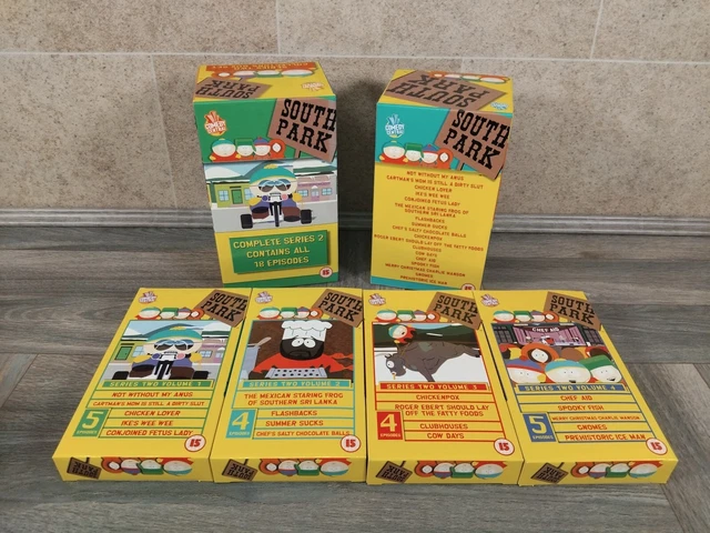 SOUTH PARK SERIES 2 Vol 1,2,3,4 All 18 Episodes- VHS Video Cassette ...