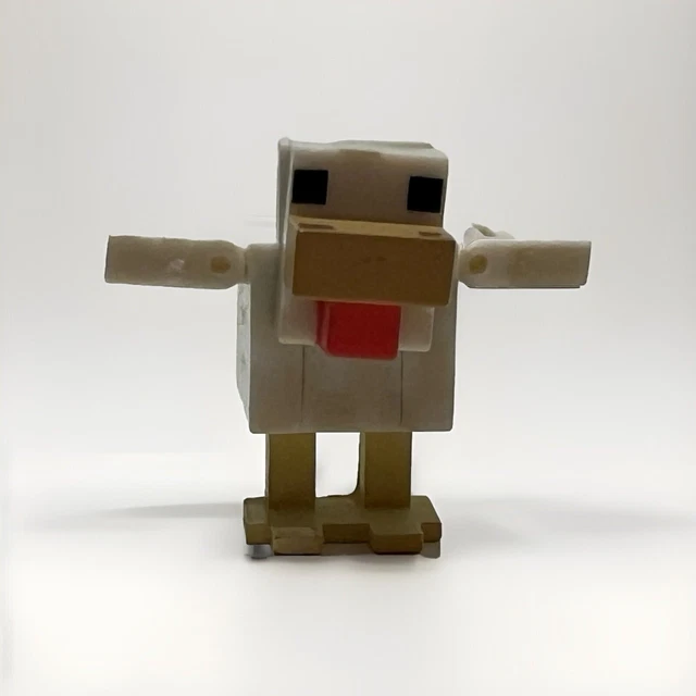 MINECRAFT CHICKEN MINI Figure 1" Mojang Articulated Moving Wings Head ...
