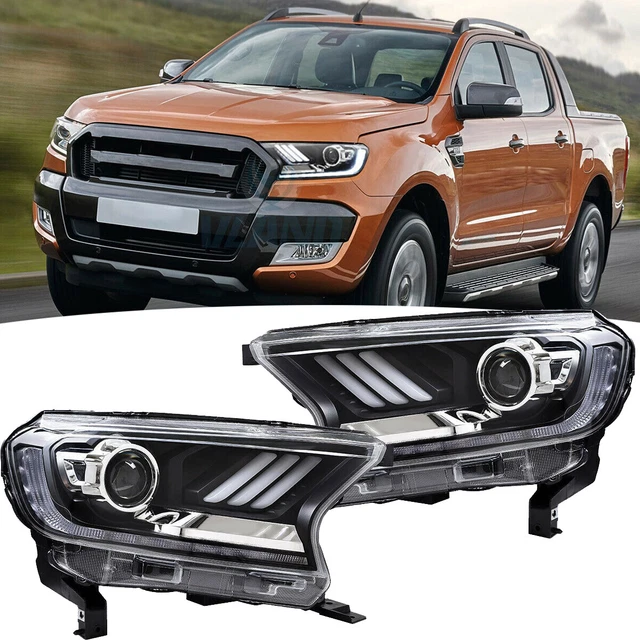 VLAND FULL LED Headlights For Ford Ranger PX2 PXS 2016-2018 2019 W ...