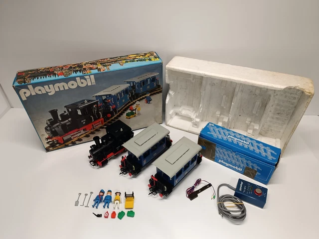 PLAYMOBIL 4000 PERSONENWAGGON Set Lok Eisenbahn LGB Trafo Gleise in OVP ...