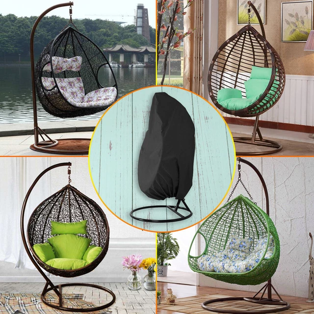 CHAISE PIVOTANTE OEUF en osier stand housse de siège patio jardin ...