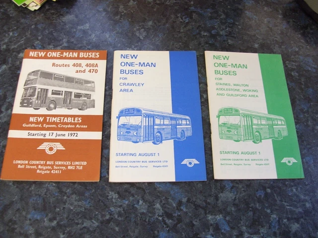 LONDON COUNTRY BUS Services Ltd Timetable Booklets-Dated/Undated-Used ...