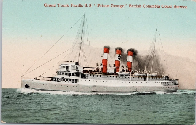 GTP SS 'PRINCE George' Ship British Columbia BC Unused Postcard E79 $19 ...