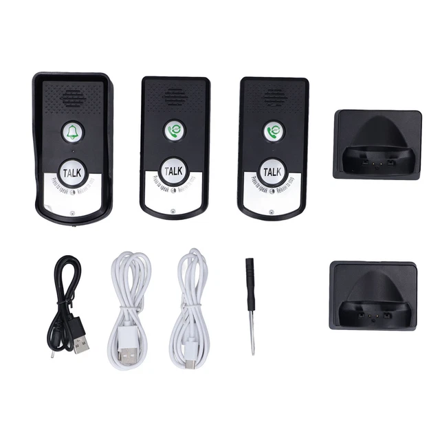 KIT CITOFONO WIRELESS 1500 metri 2 metodi di ricarica kit citofono EUR ...