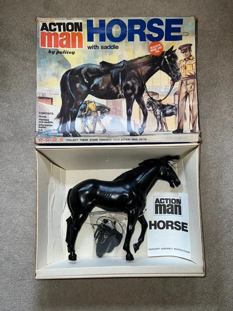 GENUINE VINTAGE ACTION Man Ceremonial Horse Boxed WITH STARS Lifeguard ...
