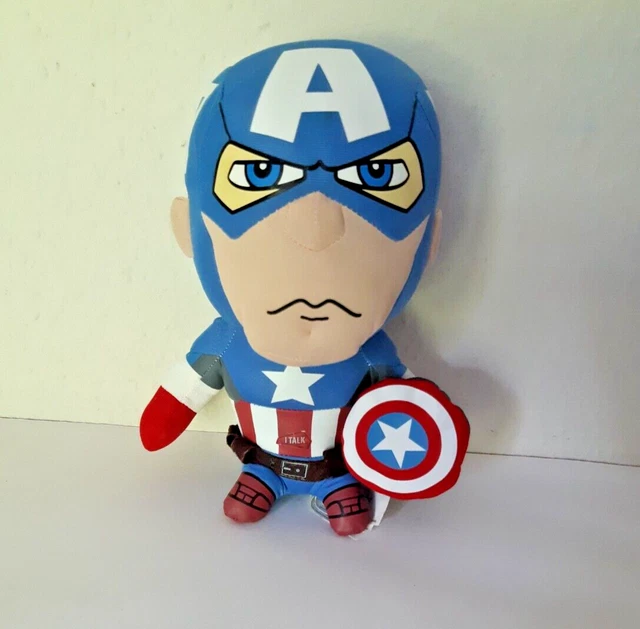 MARVEL AVENGERS TALKING Captain America plush 9” soft toy £5.14 ...