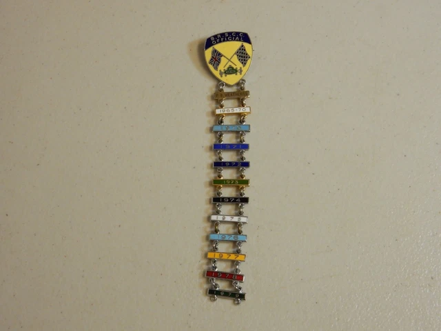 VINTAGE ENAMEL BRSCC Official 1965-1970 Plus 10 Date Bars Pin Badge Emblem £55.00 - PicClick UK