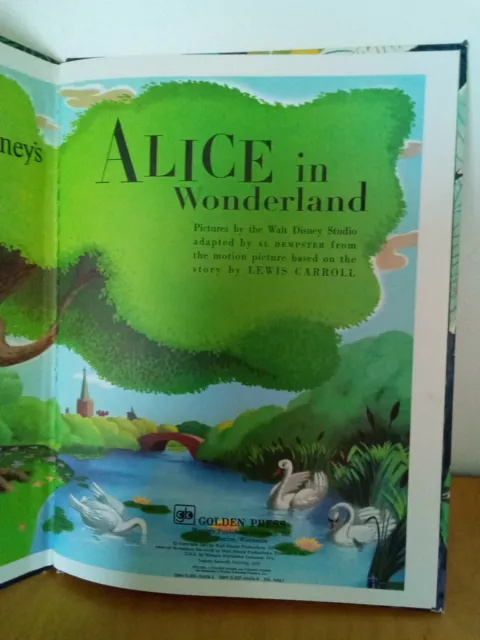 WALT DISNEY'S ALICE In Wonderland-Golden Press-Hc-1975-Lewis Carroll $14.69 - PicClick CA