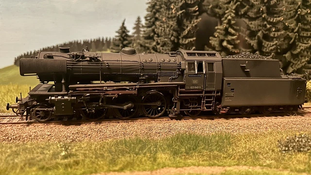 ROCO H0 70249 Dampflok DB 023 040-9, unbespielt, professionell gealtert ...