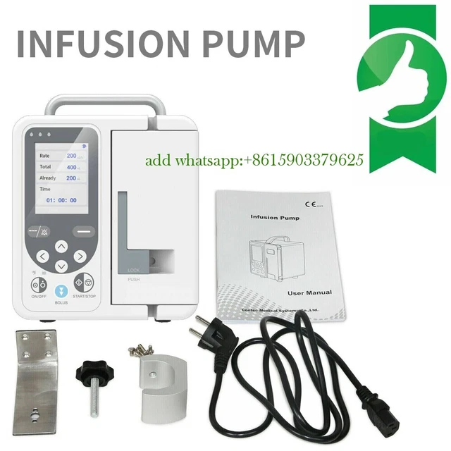VOLUMETRIC INFUSION PUMP IV&Fluid Standard Set Syringe pump, Alarm ...