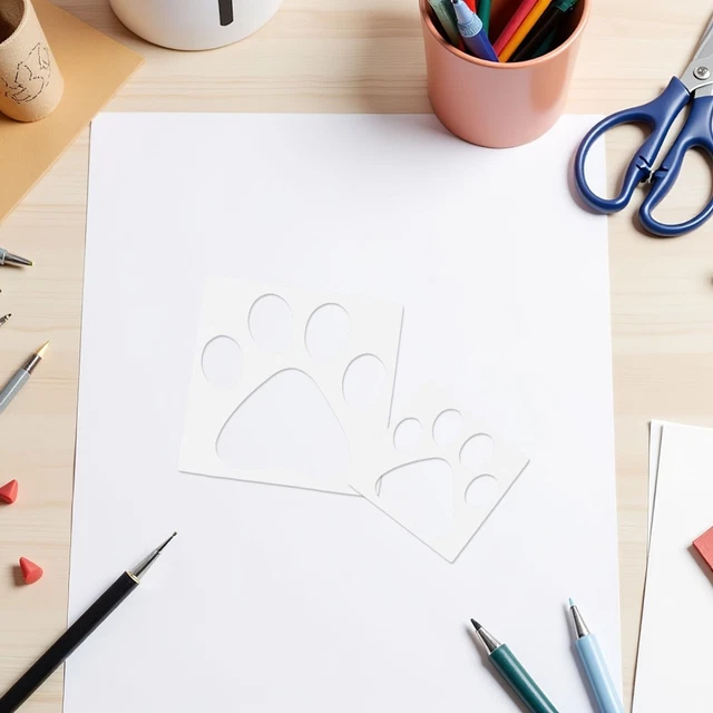 14 PCS PLASTIC Templates for Drawing Animal-paw Paint Stencils Craft ...