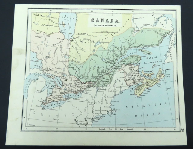 Map Of Eastern Canada IN VENDITA! - PicClick IT