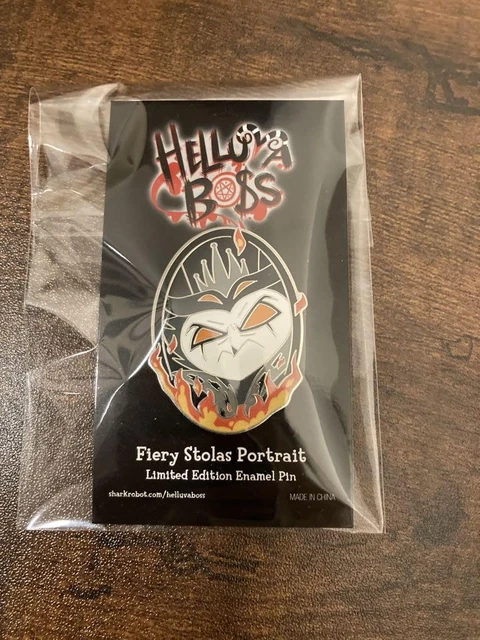HELLUVA BOSS STOLAS Pin Badge Rare Collectible Sharkrobot Official Item ...