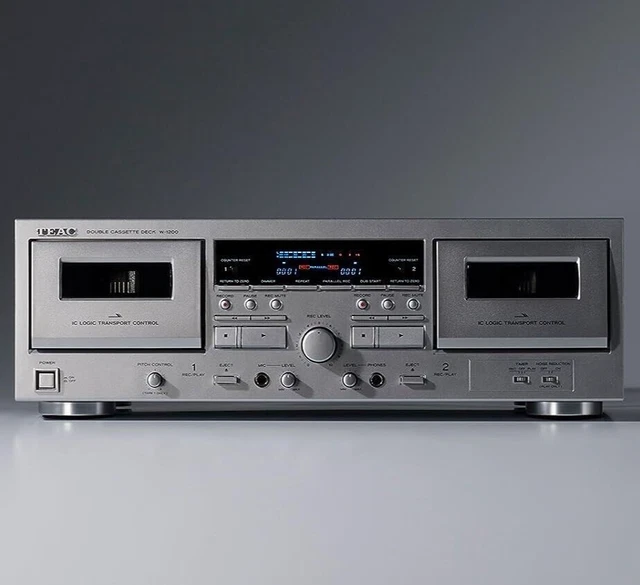 TEAC DOUBLE CASSETTE Deck W-1200 Silver Sistema de reducción de ruido ...