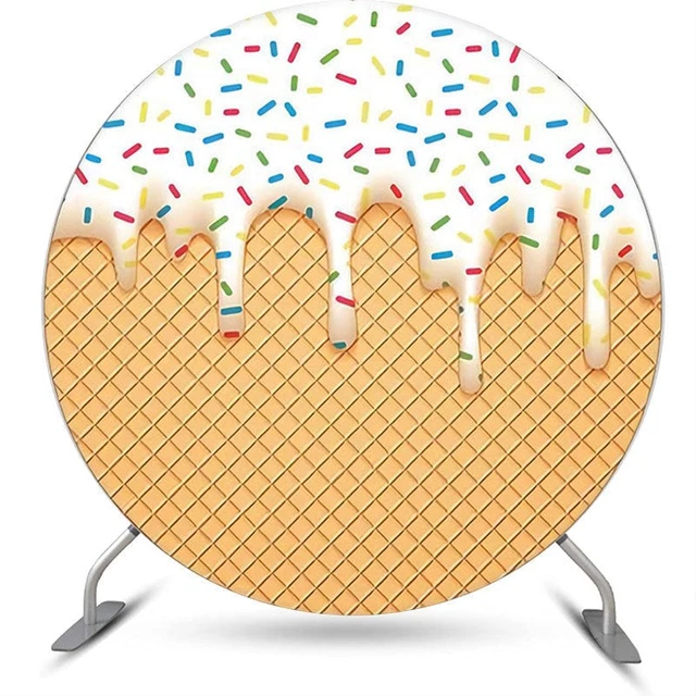 WHITE ICE CREAM Candy Rhombus Plaid Circle Backdrop $37.90 - PicClick AU