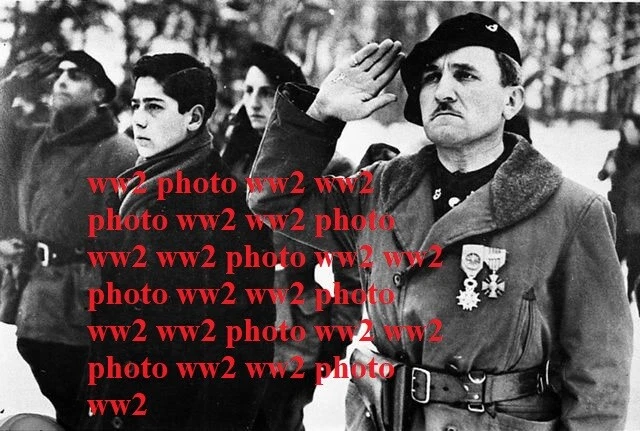 WW2 PHOTO DARNAND Vichy Pétain PPF RNP Milice Police GMR Doriot ...