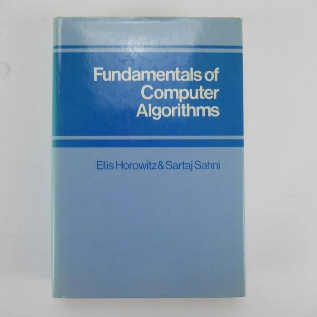 Fundamentals Of Computer Algorithms By Horowitz And Sahni Pitman 1979 9880