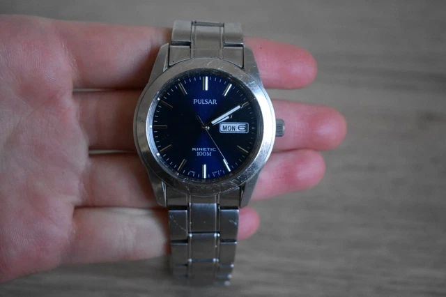 VINTAGE SEIKO PULSAR Kinetic Watch Spares Repair Quartz Untested £0.99 ...