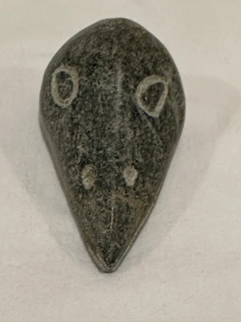 AUTHENTIC INUIT (ESKIMO) Soapstone Carving BIRD HEAD - Tukiki Tunnillie ...