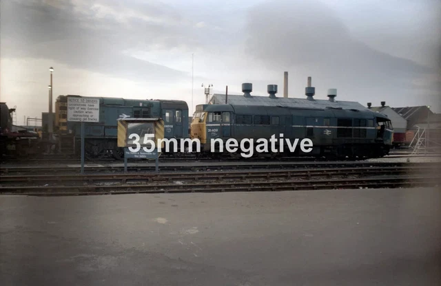 BRITISH RAILWAYS BRUSH DIESEL LOCOMOTIVE DONCASTER 31409 35mm NEGATIVE ...