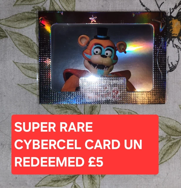 FNAF FIVE NIGHTS at freddys super rare glamrock freddy card un redeemed £5.00 - PicClick UK