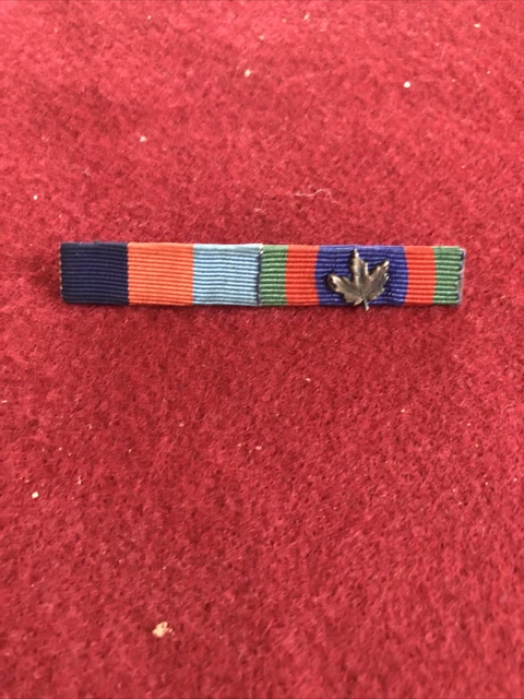 WW2 ROYAL CANADIAN Army Service 2 Ribbon Bars Germany, Overseas Service ...