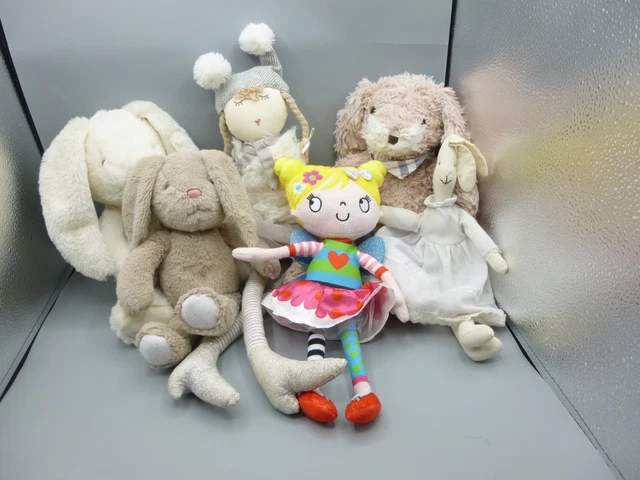 BUNDLE OF SOFT Plush Toys Bunny Doll Gisela Graham Willbery Mothercare ...