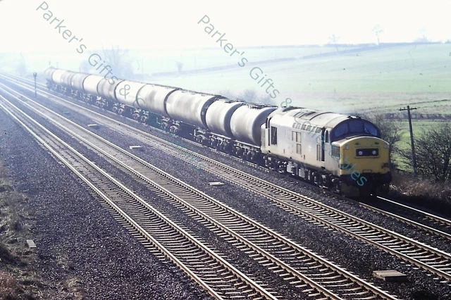 ORIGINAL 35MM RAILWAY Slide Diesel Electric Locomotive 37123 Colton ...