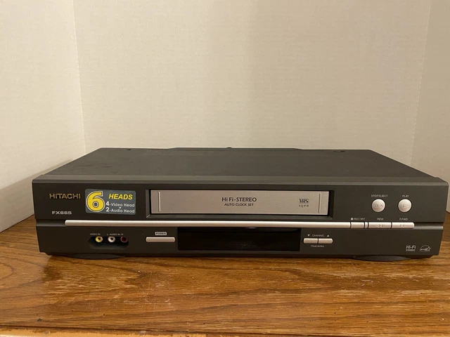 HITACHI VT-FX665A VHS VCR 6-Head Hi-Fi Stereo NO REMOTE CONTROL Tested ...