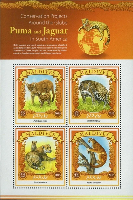 PUMA JAGUAR STAMP Panthera Onca Puma Concolor S/S MNH #5936-5939 £15.28 ...