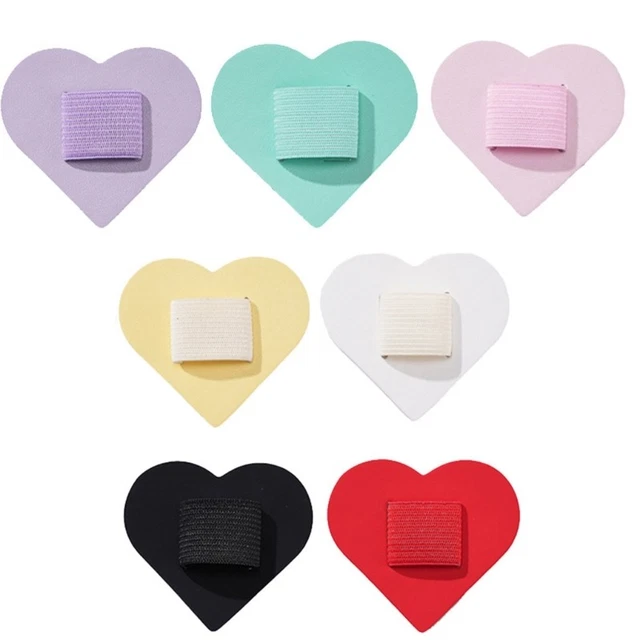 SET OF 7 Heart Pen Clip PU Leather Self Adhesive Pen Holder Tablet ...