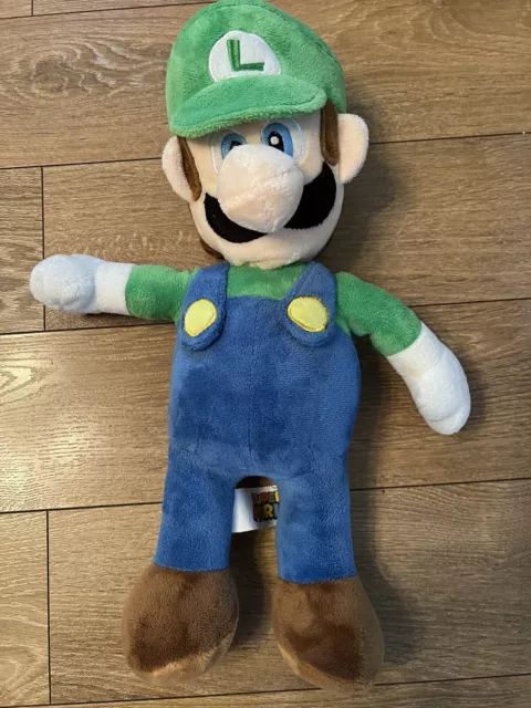 Official Jumbo Luigi Plush 16 Inch Toy Super Mario Bros Nintendo New