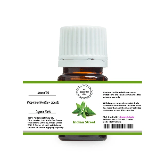 INDIAN STREET PEPPERMINT Pure Therapeutic Grade Essential Oil 3Ml To ...