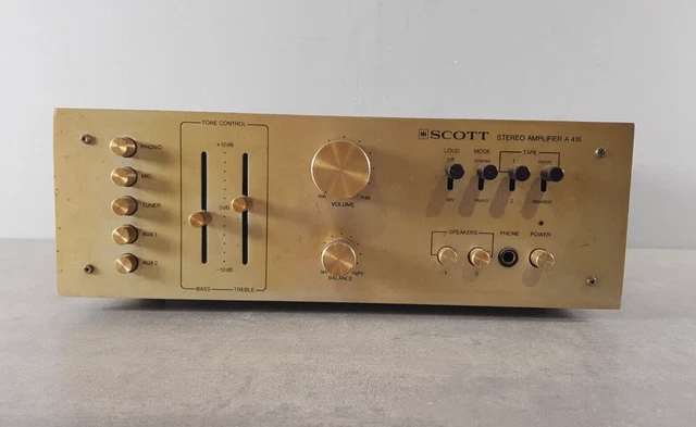 SCOTT STEREO AMPLIFIER Model A416 HiFi vintage amplificateur integre ...