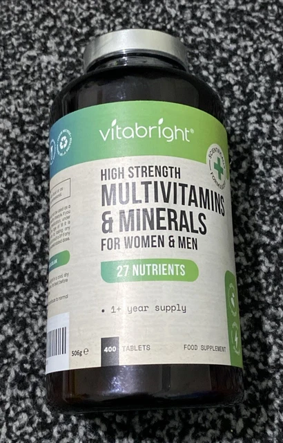 HIGH STRENGTH MULTIVITAMINS with Iron & Minerals | 400 Vegan ...